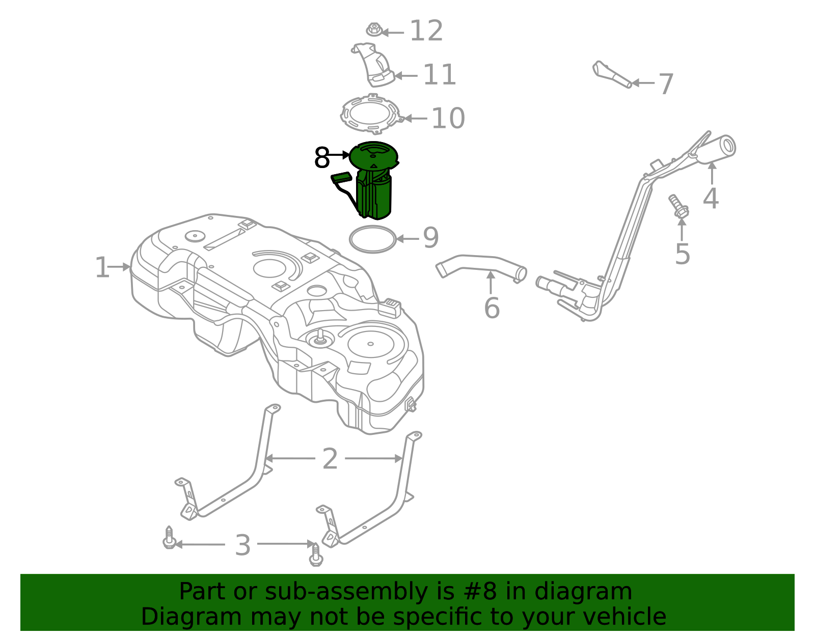 OEM Ford Fuel Pump Assembly For 2020-2025 Ford Escape - Part No. LX6Z ...