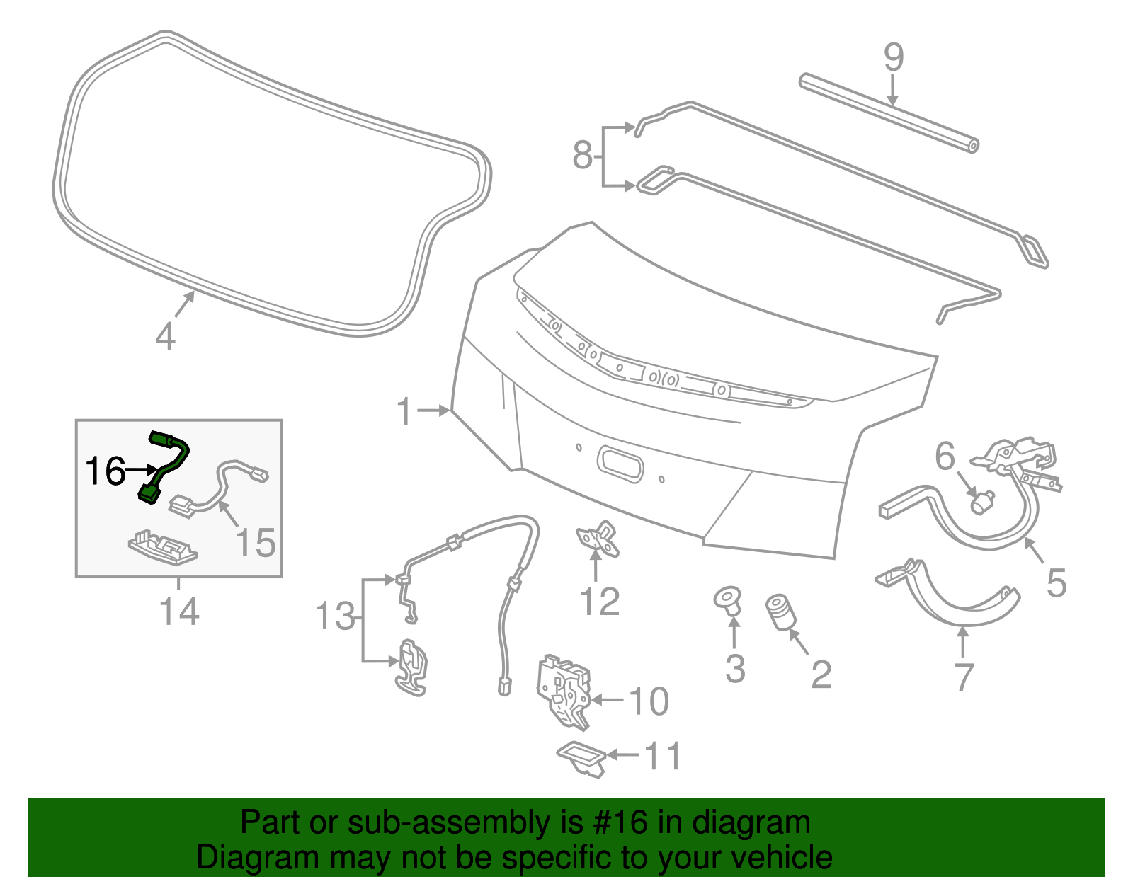 2013-2019 Cadillac ATS Rear Park Assist Camera 23386282 | Capital Chevy ...