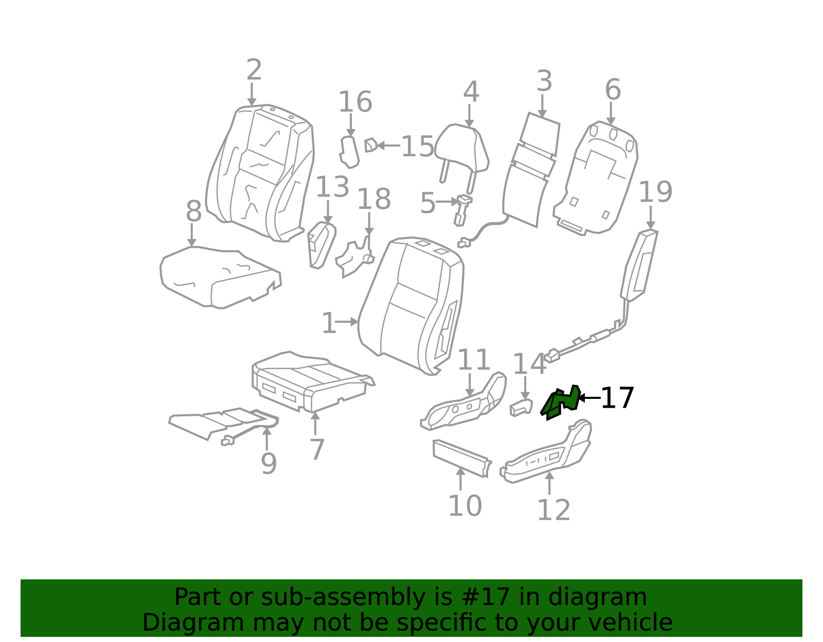 2008-2012 Honda Accord | Recline Cover | 81633-TA0-A71ZB | Honda OEM ...