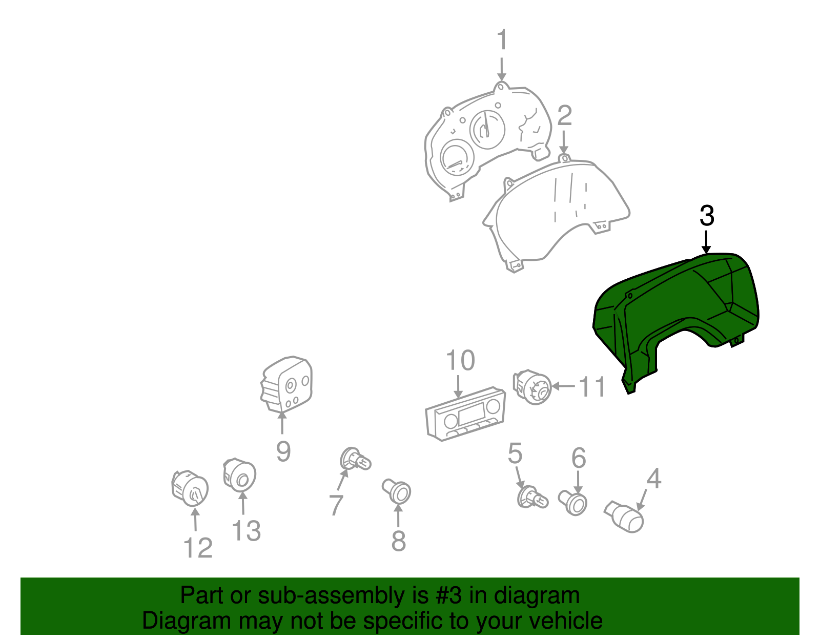 2006-2009 GMC Cluster Bezel 15857275 | Shop Matick Buick GMC