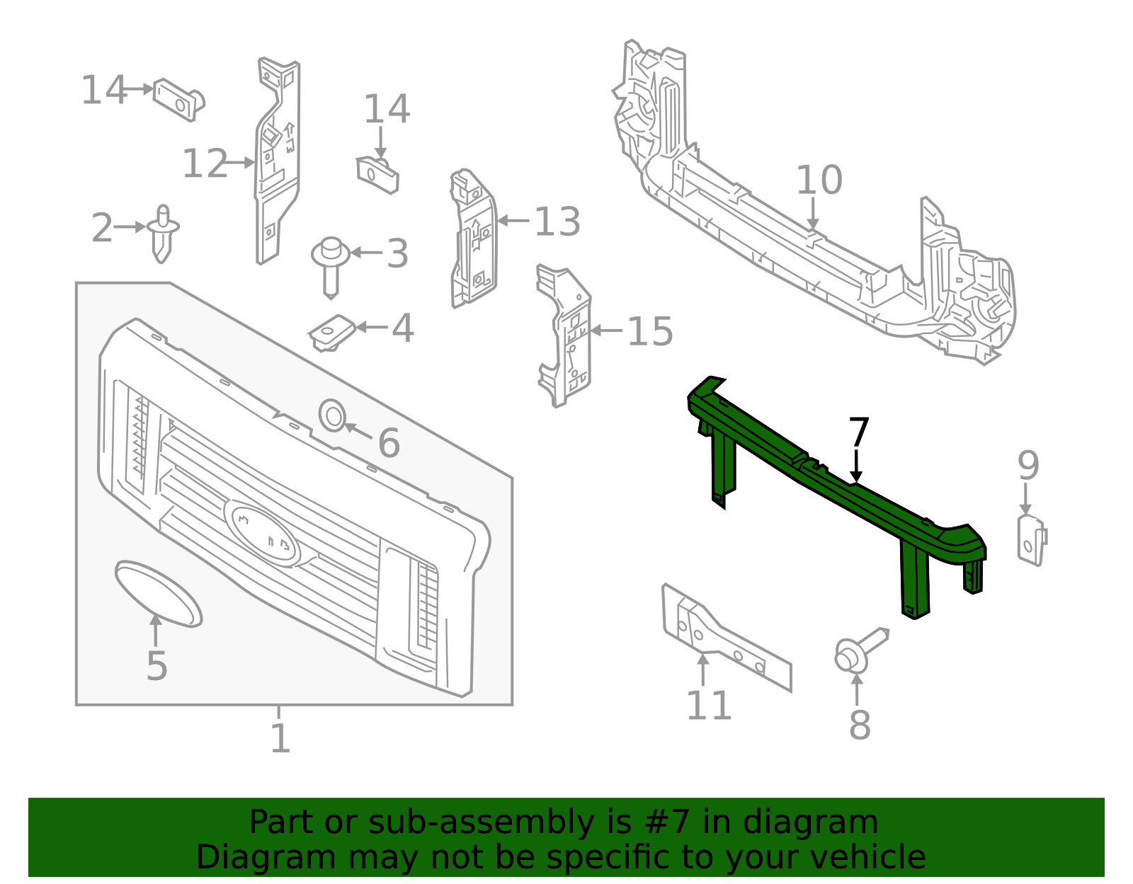 8C2Z-8A284-A - High-Quality Radiator Support Panel for 2008-2026 Ford ...
