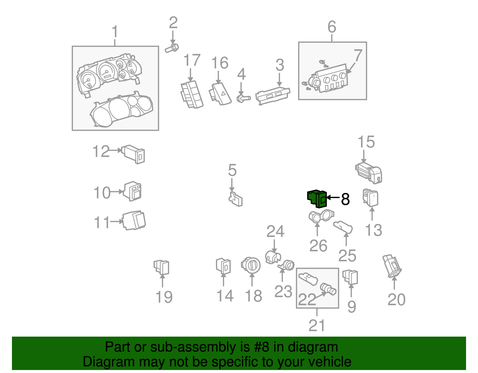 Genuine Toyota Seat Heat Switch part# 84751-0C041 for 2007-2022 Toyota ...