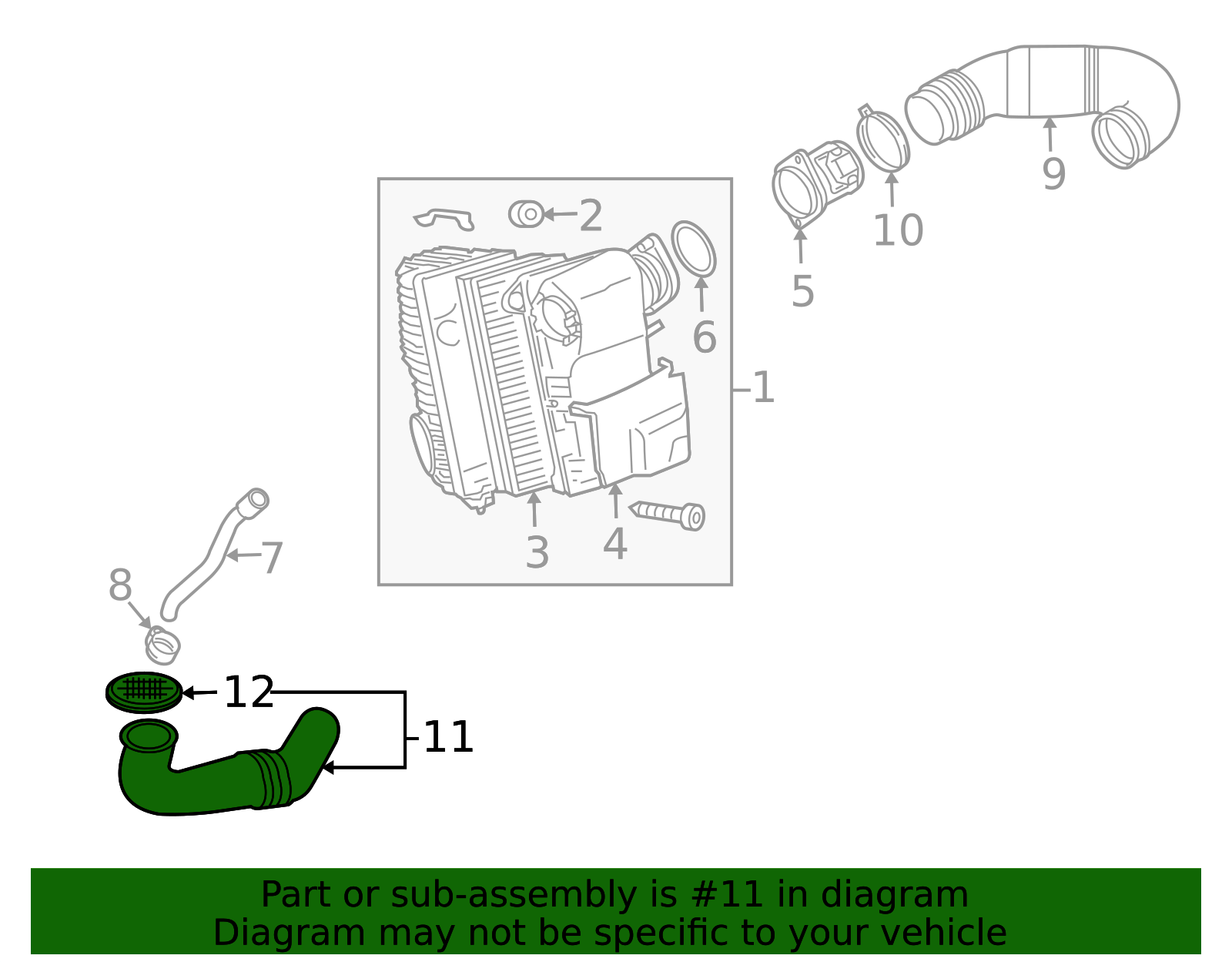 2007-2010 Audi Q7 Intake Duct 7L6-129-609-D | OEM Parts Online