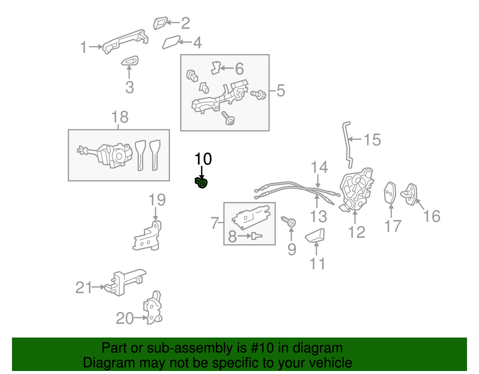 90189-05003 - 2002-2024 Lexus - Handle, Inside Grommet | My L Parts