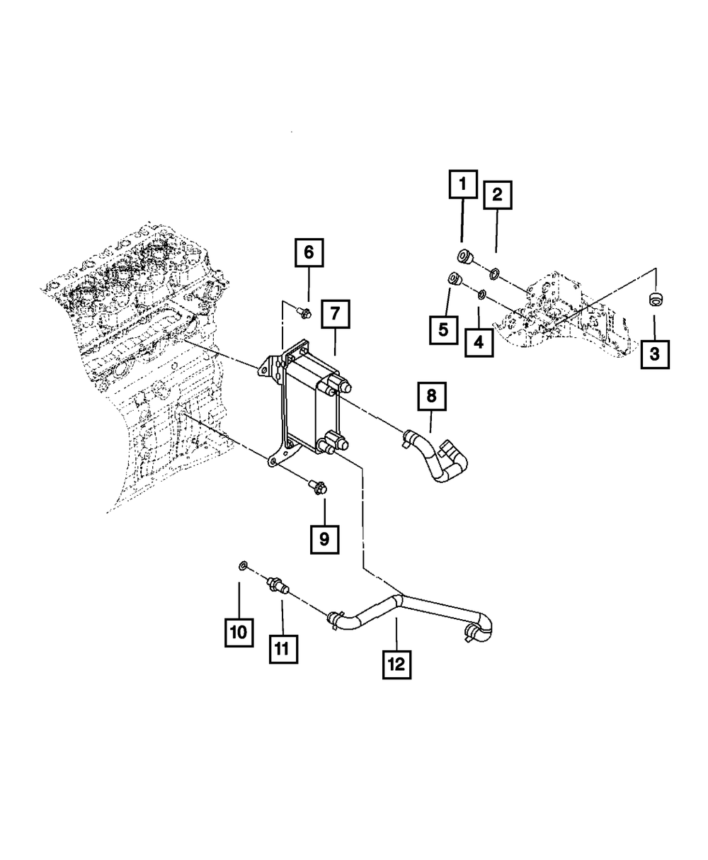 68253200AA - Torque Converter Cooler 2003-2009 Dodge | Mopar Wholesale ...