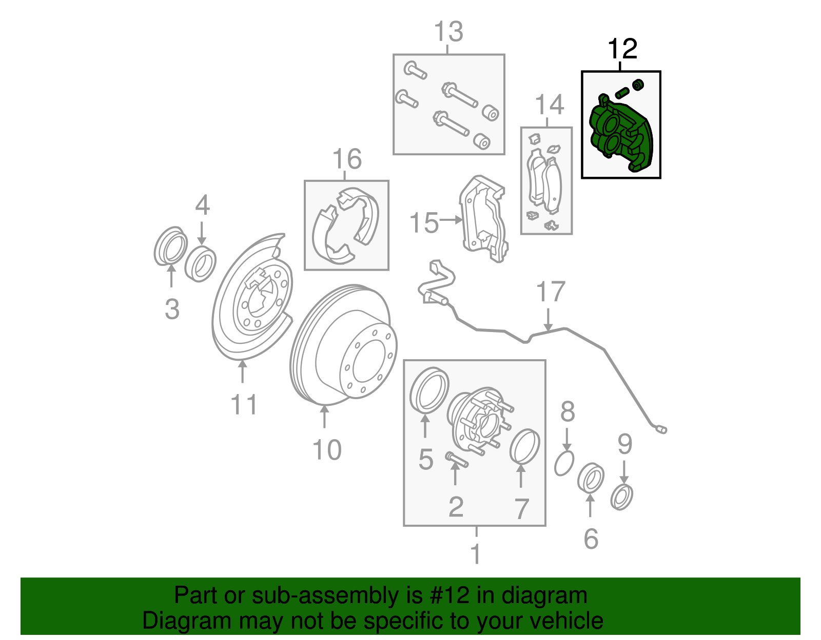 2005-2012 Ford Motorcraft™ Caliper BRCF-199 | Ford OEM Parts Outlet