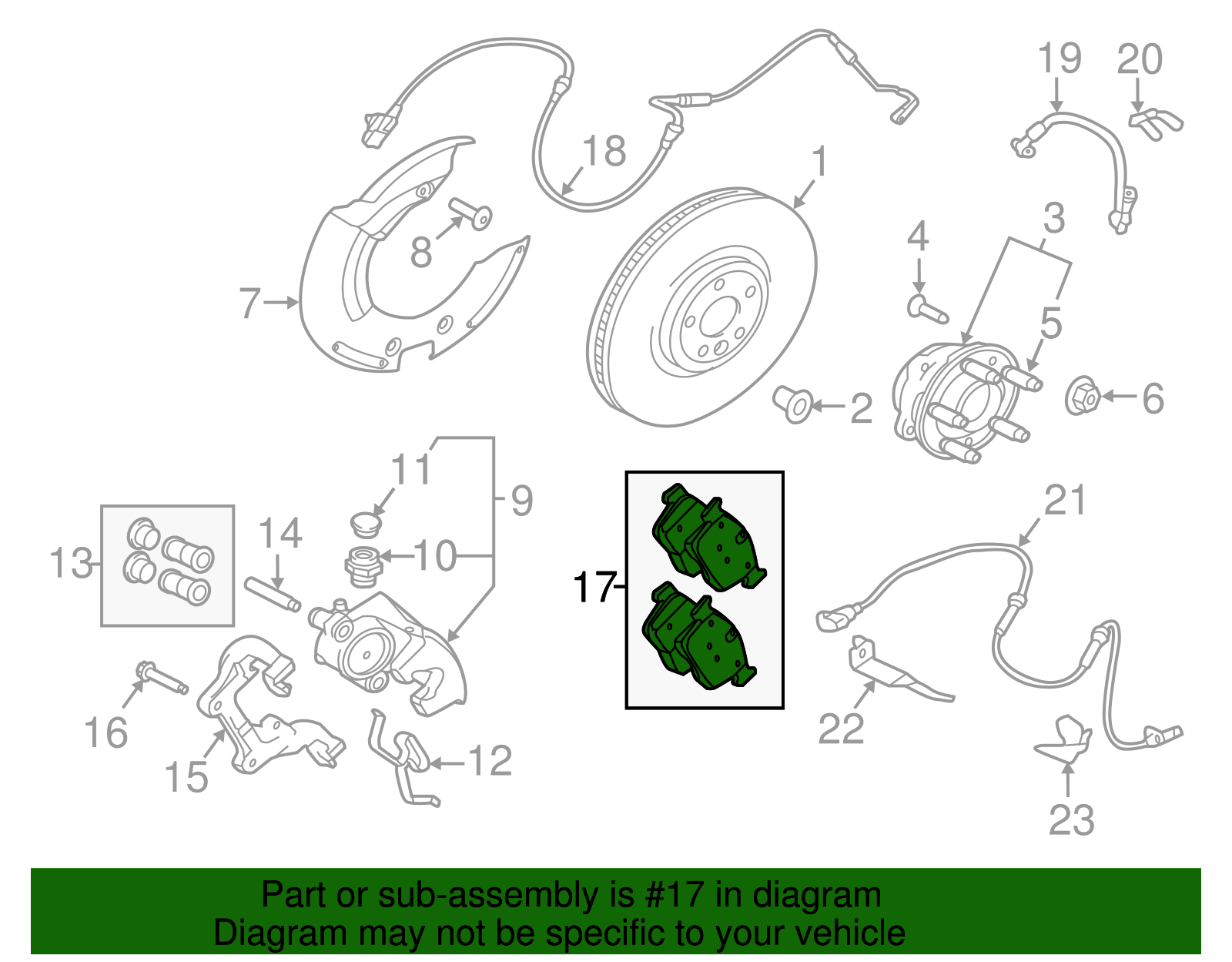 2018-2020 Land Rover Range Rover Velar Brake Pads LR160444 ...