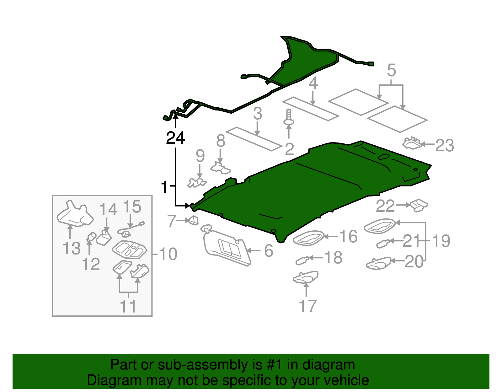 2007-2008 Pontiac Torrent Light Cashmere Headliner 19208499 | Capital ...