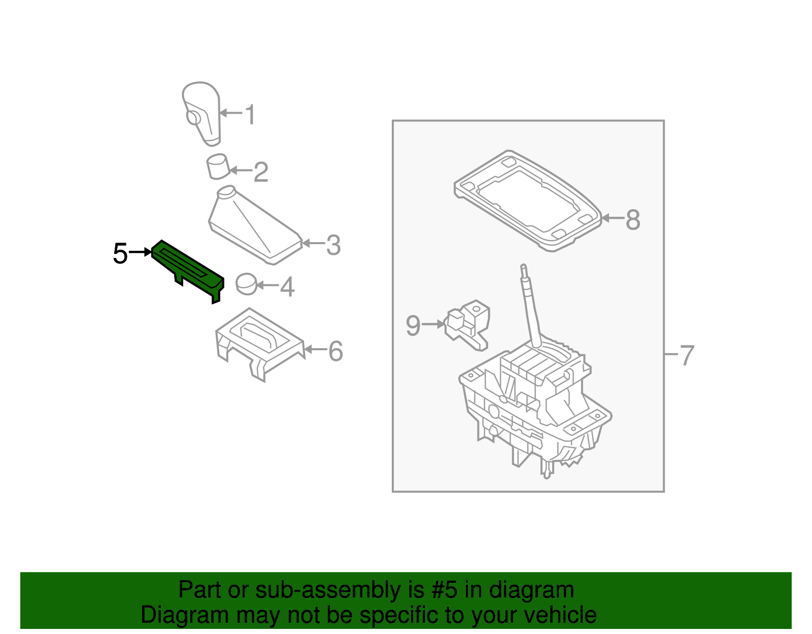 4F1-713-463-D-SKF - Shift Indicator 2005-2011 Audi | Audi OEM Parts