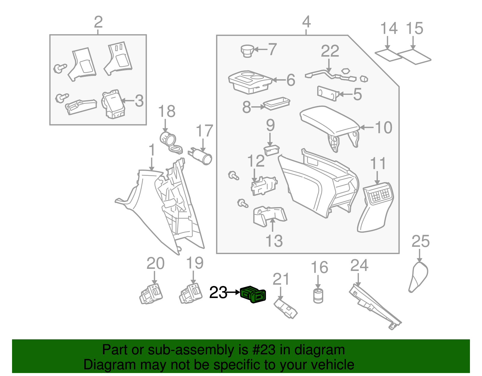 2010-2015 Toyota 2010-2015 Toyota - Audio Auxiliary Jack 86190-0E030 ...