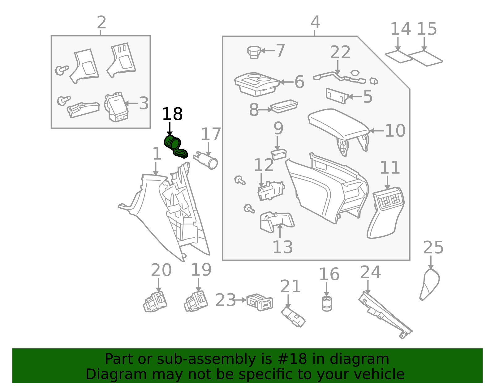 2004-2015 Toyota Power Outlet Cover 85535-AA010 | Toyota Parts Center