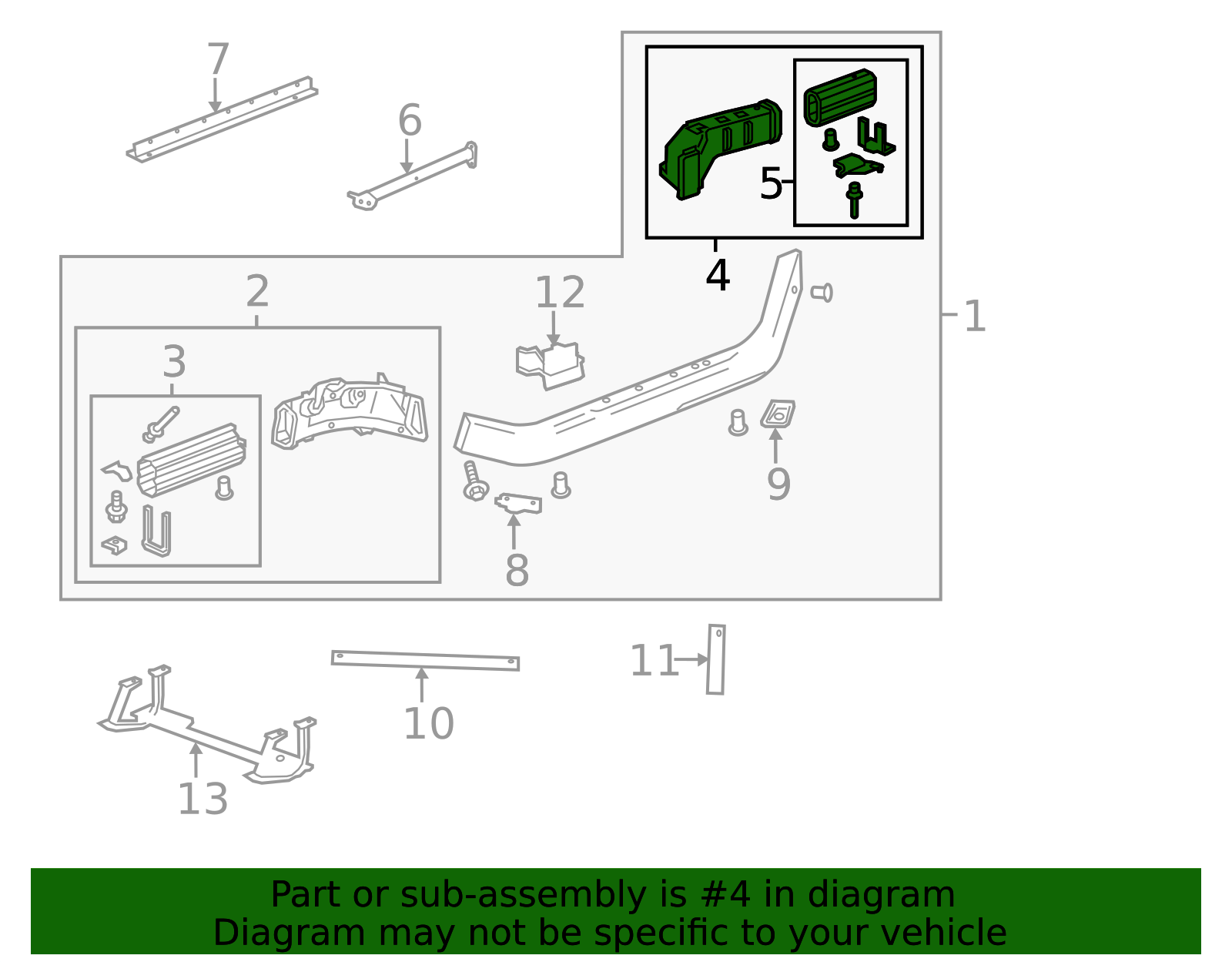 2014-2019 Chevrolet Corvette Passenger Side Frame Rail End 23247634 ...