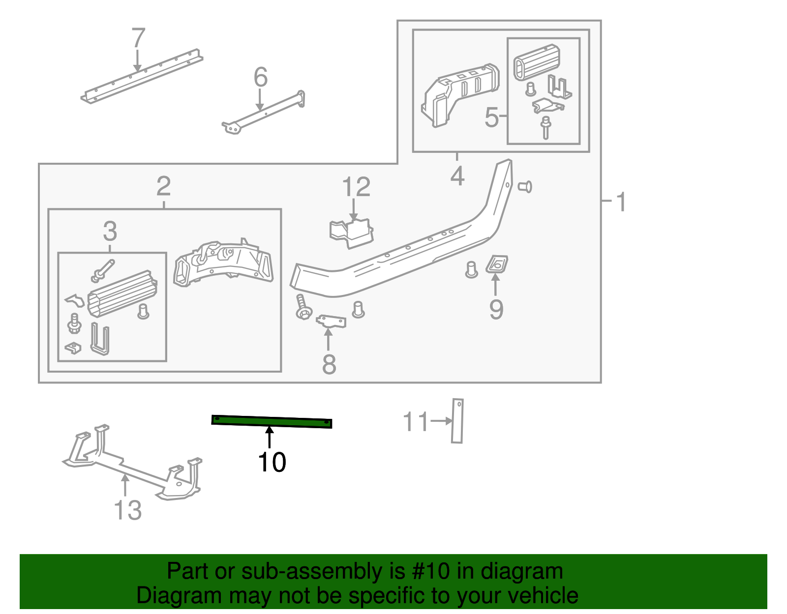 2014-2019 Chevrolet Corvette Underbody Side Rail Cross Brace 22781455 ...