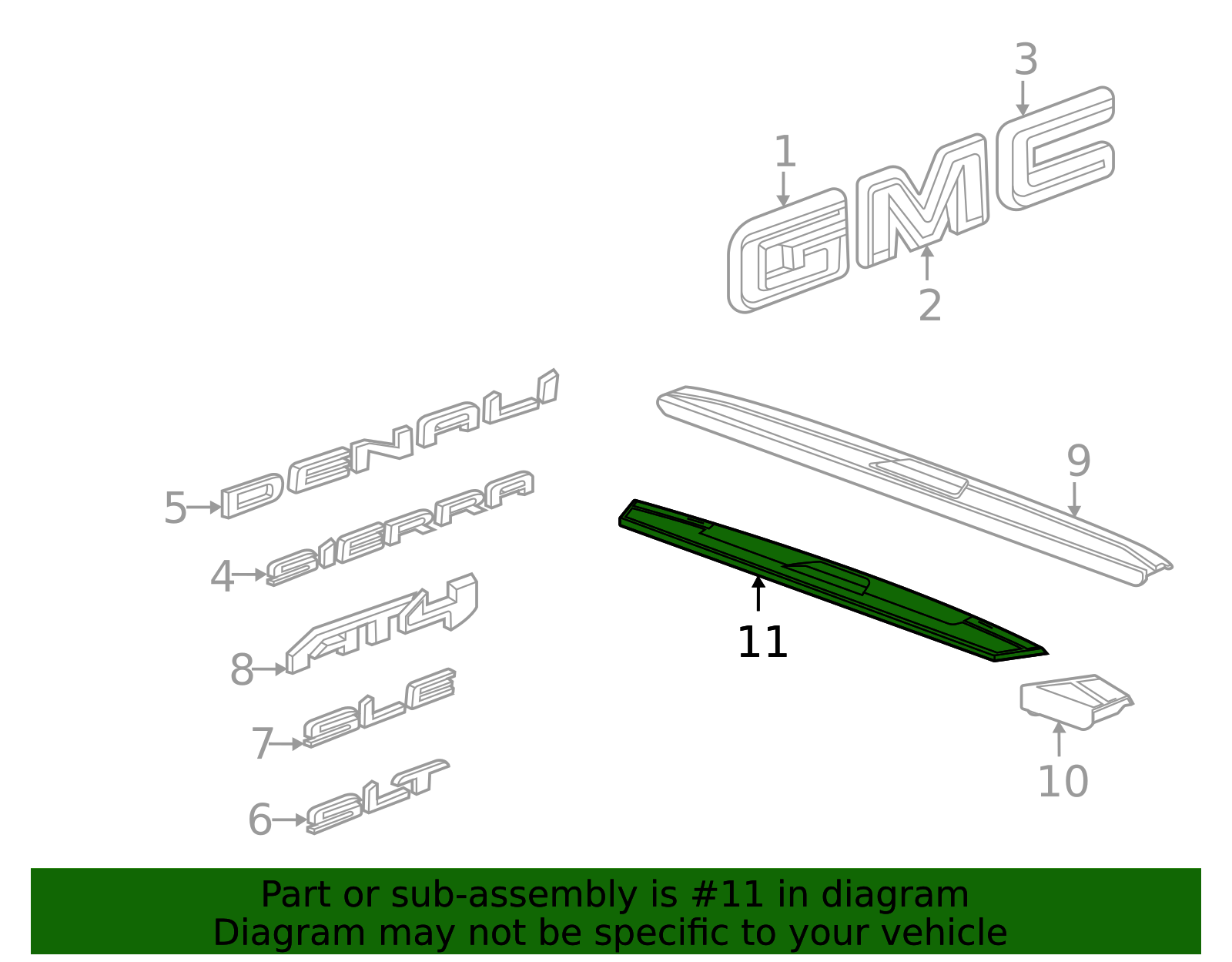 2020-2025 GM Molding 85761021 | GM Parts Center