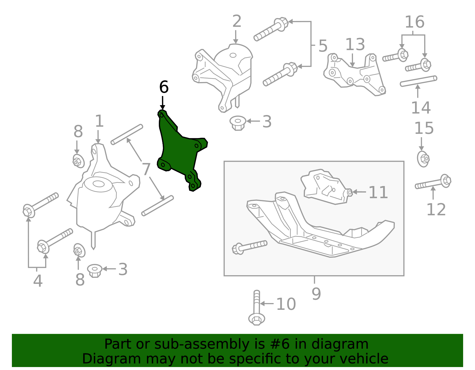 2020-2023 Ford Explorer Engine Mount Spacer R1MZ-6A027-B | Ford OEM ...