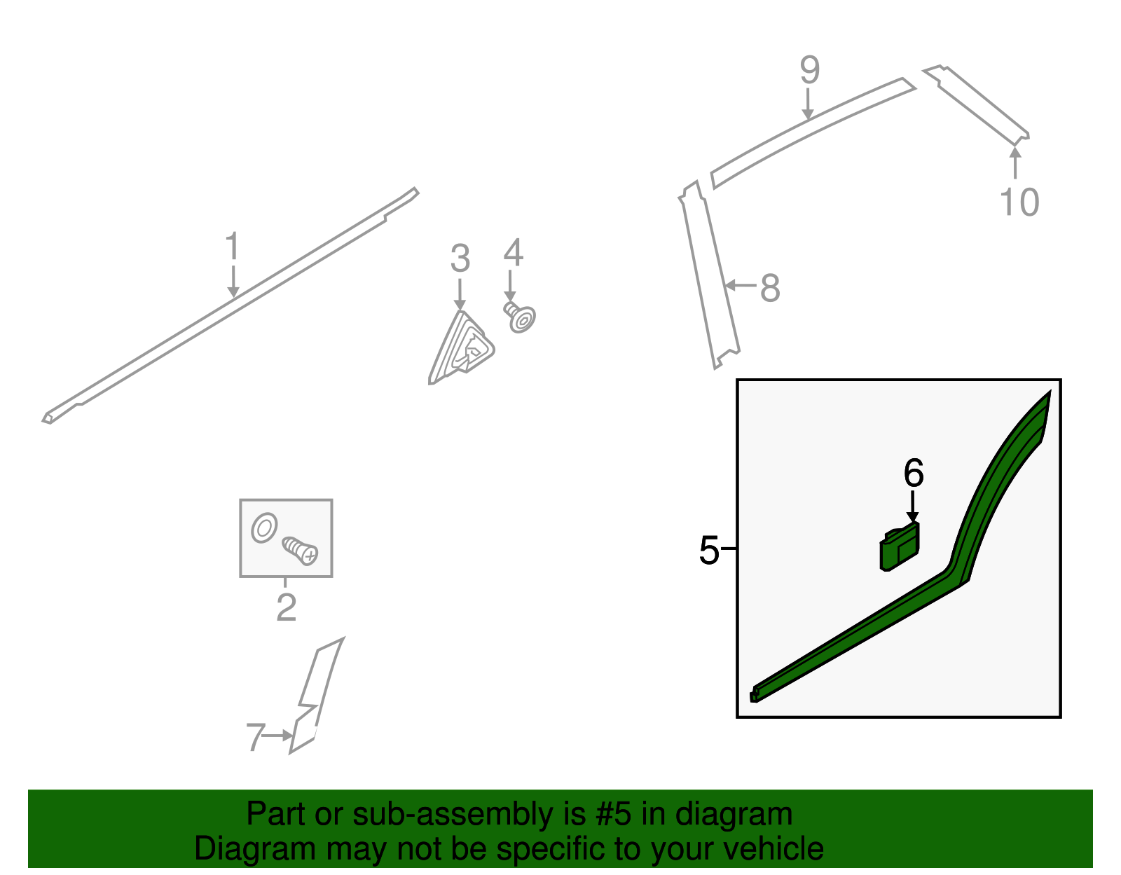 2016-2021 Hyundai Tucson Lower Molding 87732-D3000-CA | World OEM Parts ...