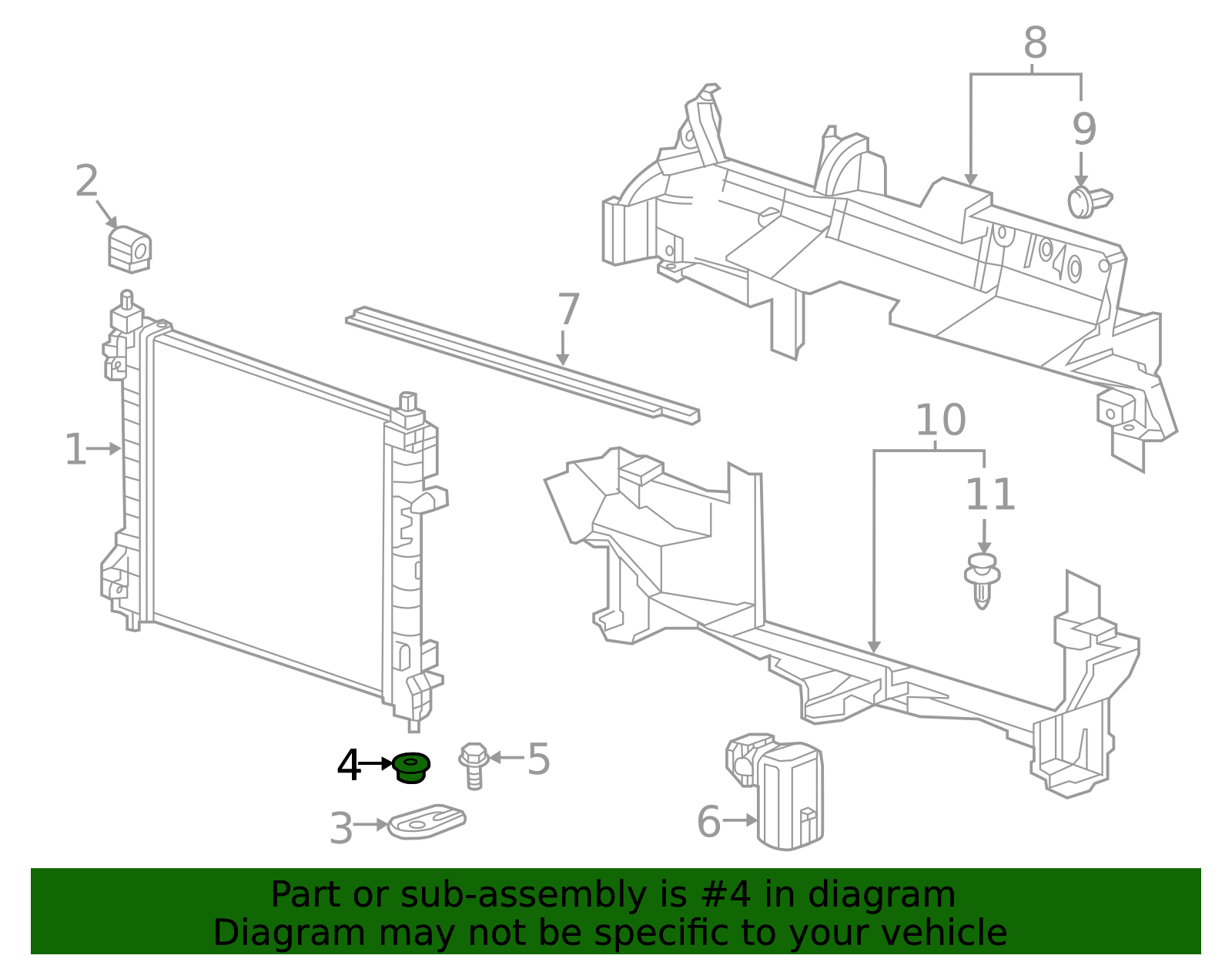 1988-2022 GM Radiator Insulator 90091989 | Shop Matick Buick GMC