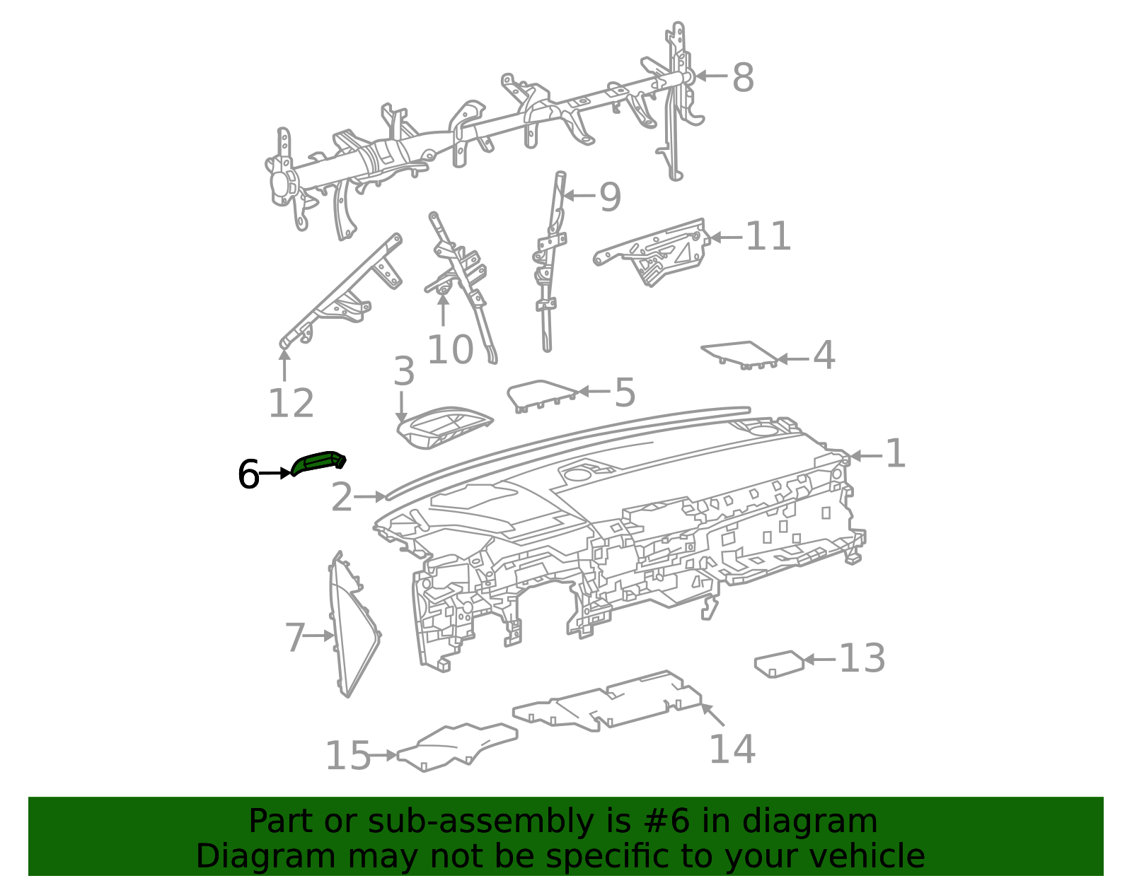 2021-2025 Toyota Sienna Defroster Nozzle 55962-08020-C0 | MotorMotor