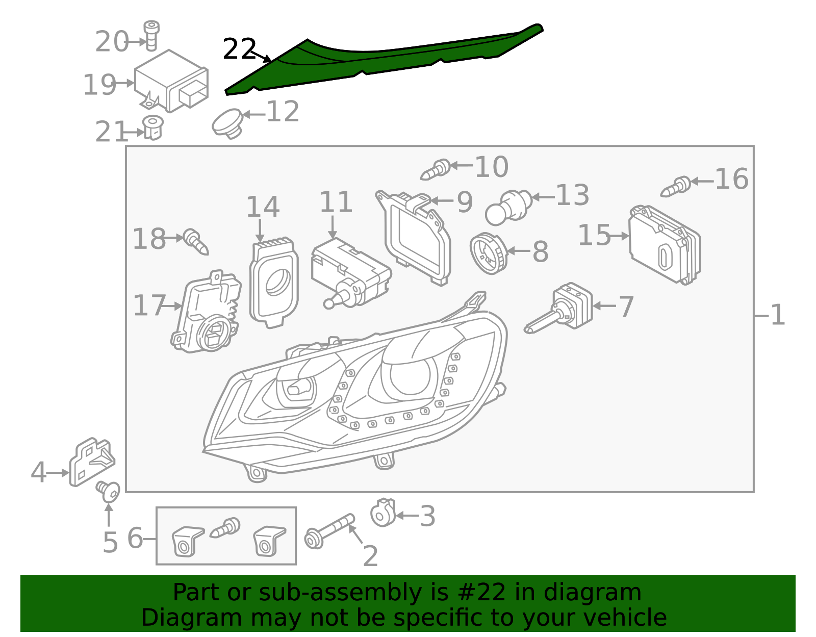 7P6-941-777-A - Headlamp Cover Volkswagen Parts Catalog