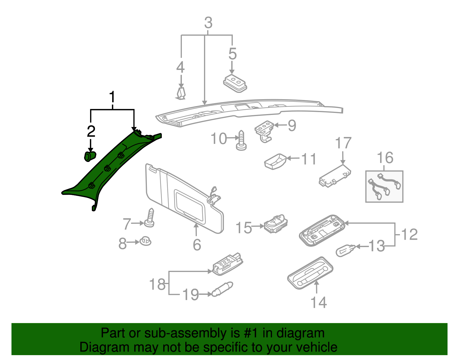 8F0-867-233-B-EJ3 - Windshield Pillar Trim 2013-2017 Audi | Audi OEM ...