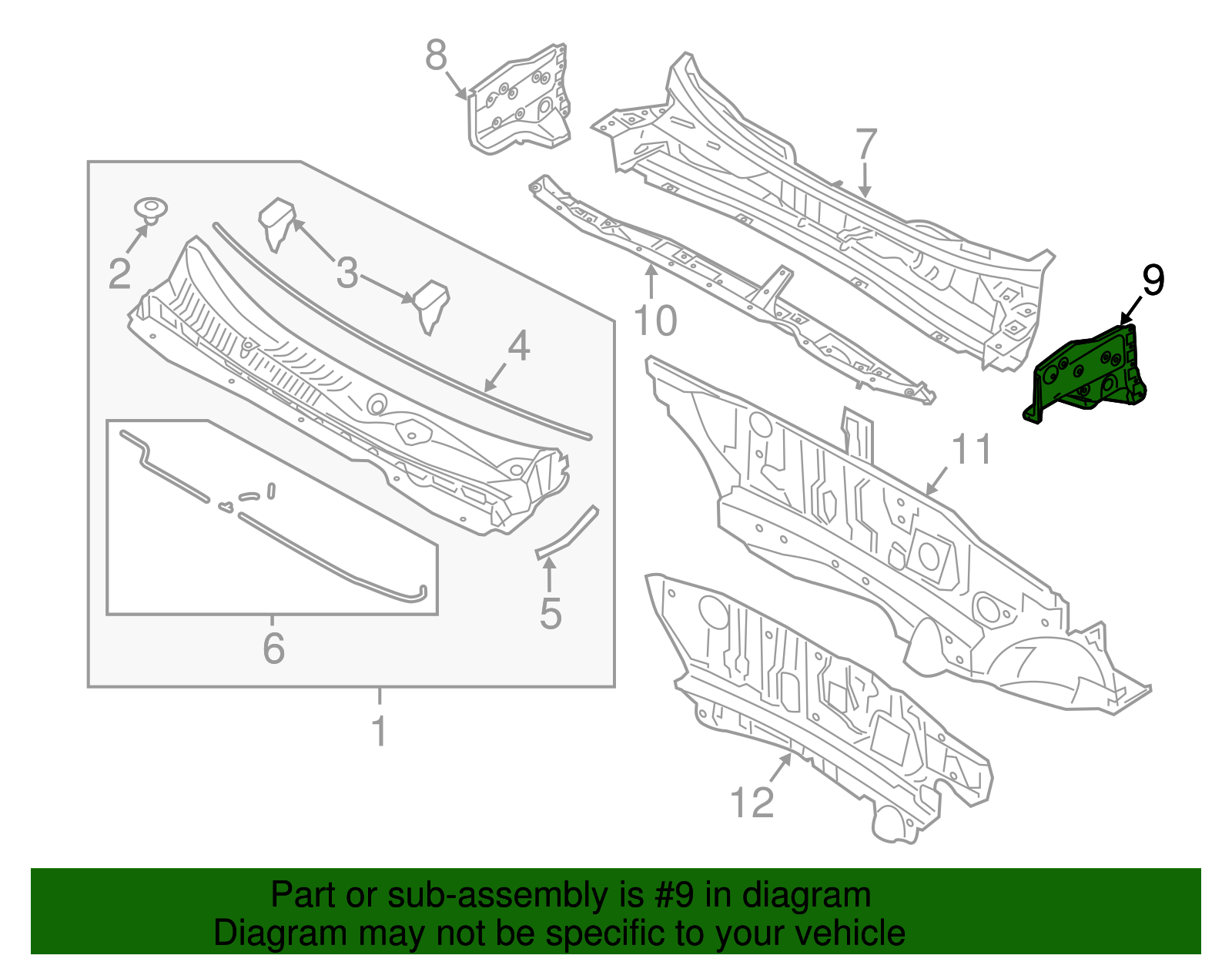 66717-3W000 - Side Extension 2011-2016 Kia Sportage | Kia.Parts Store