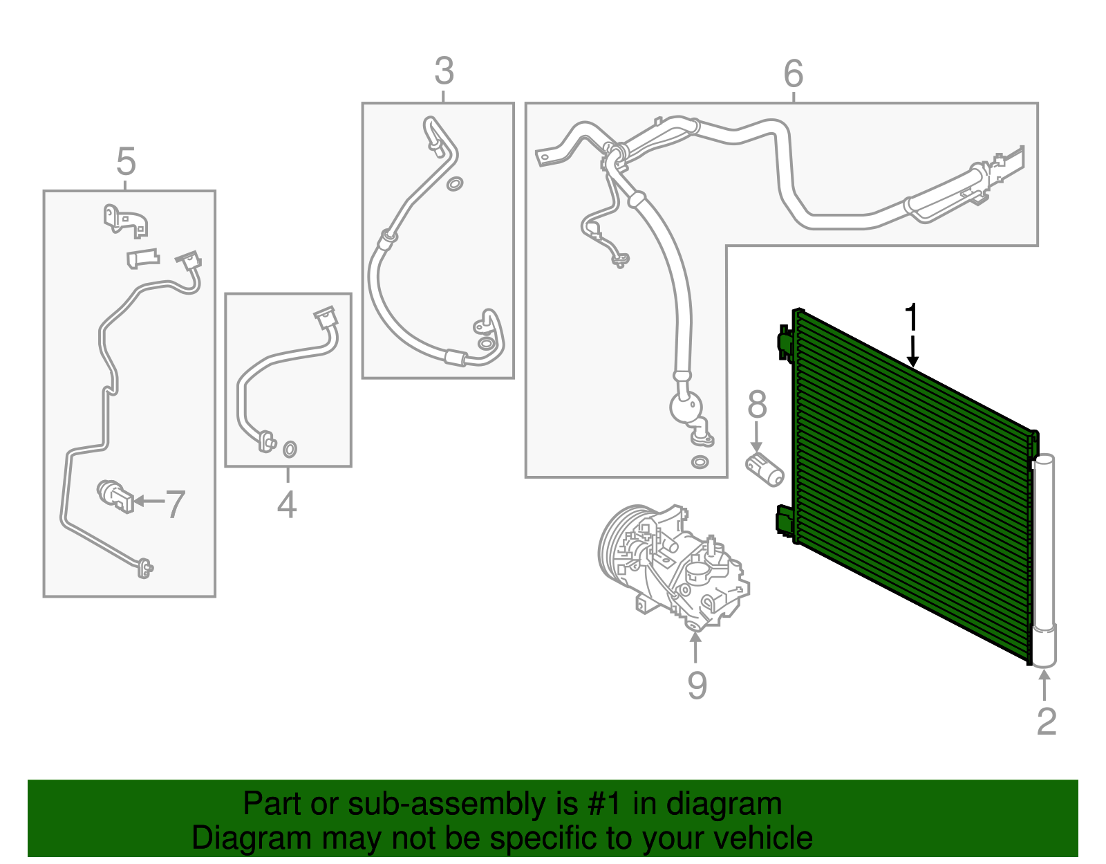 2017-2023 Nissan Condenser & Liquid Tank Assembly K2100-4BE0B | Nissan RVA