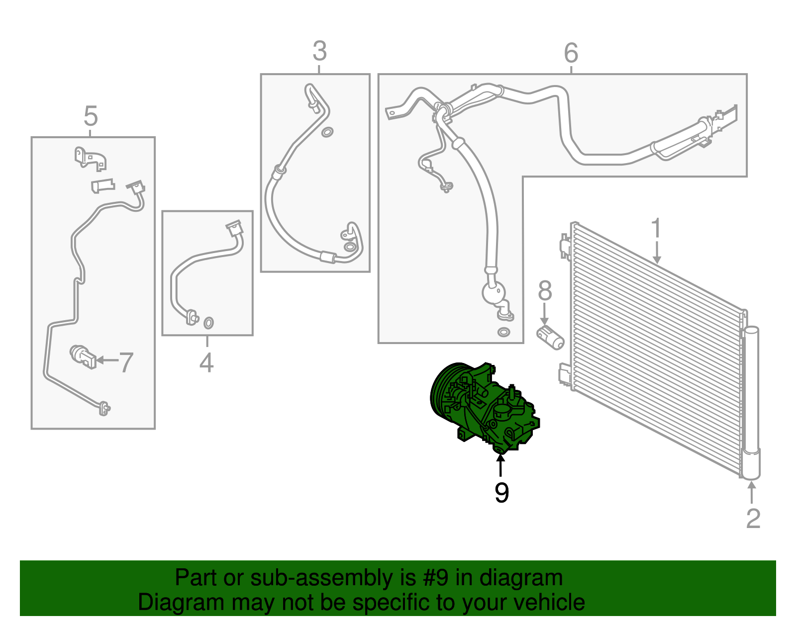 2018-2023 Nissan Compressor Assembly 92600-6MA0A | TascaParts.com