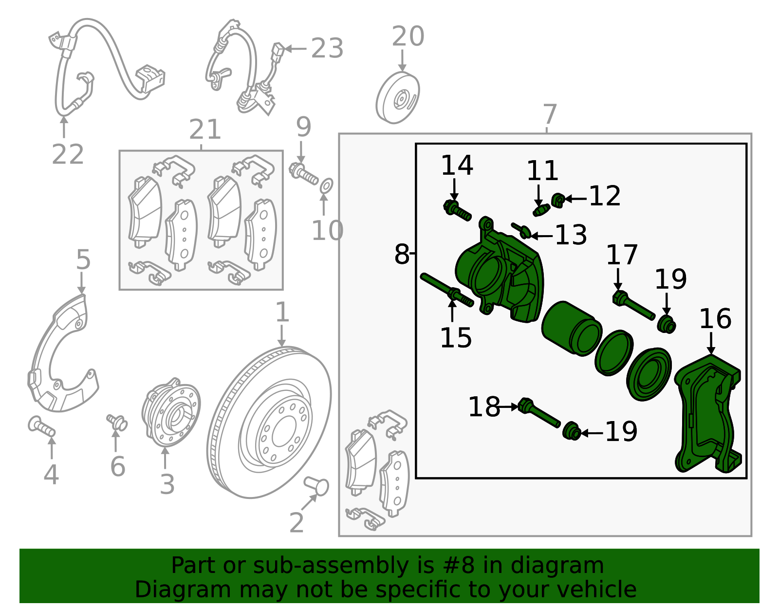 Disc Brake Caliper 58311-T1A70-SBK | MotorMotor