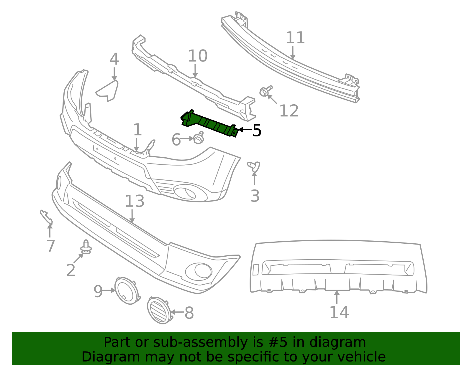 Genuine OEM Side Bracket Part# 57707SC050 Fits 2009-2013 Subaru ...
