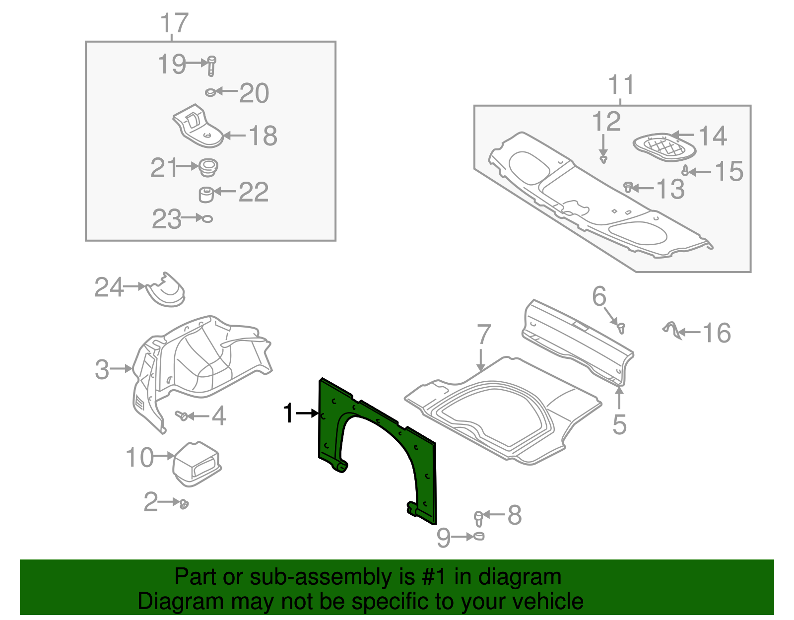 2001-2005 Hyundai Elantra Partition Panel 85784-2D000 | QuirkParts