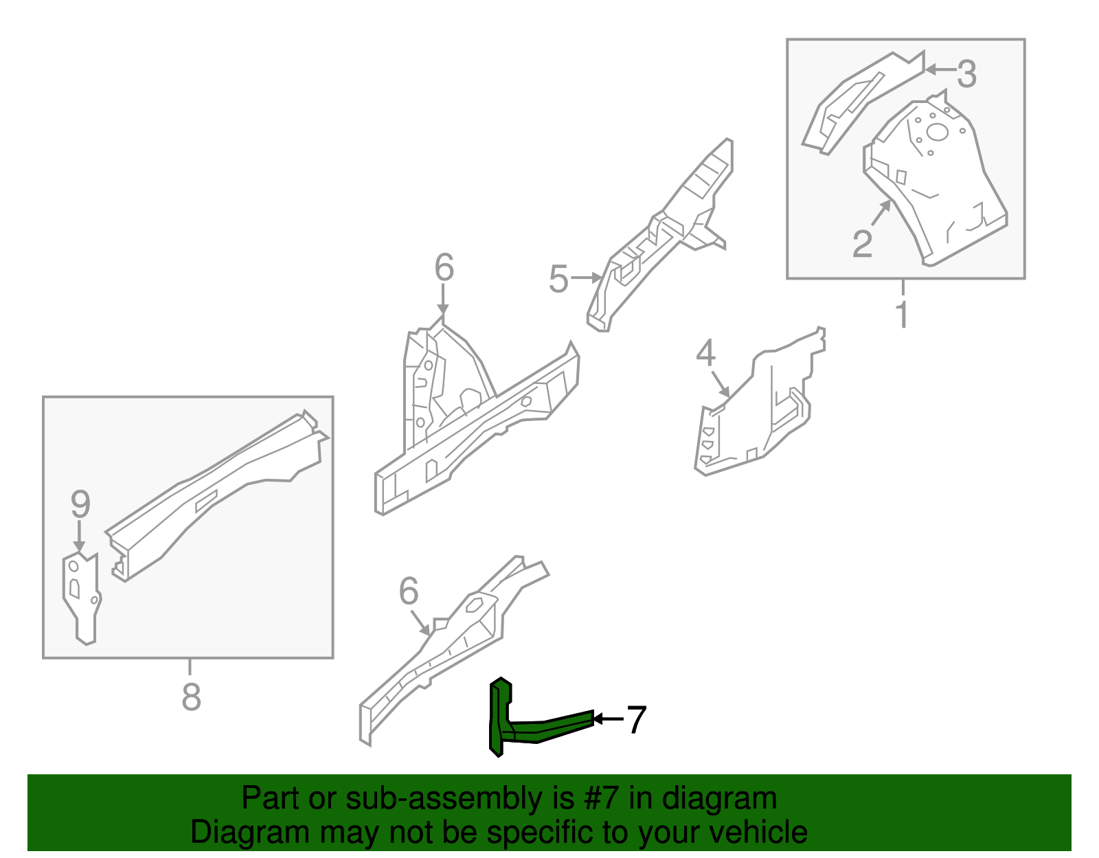 F2520-3JAMA - High-Quality Fender Brace for 2013-2020 Nissan Pathfinder ...