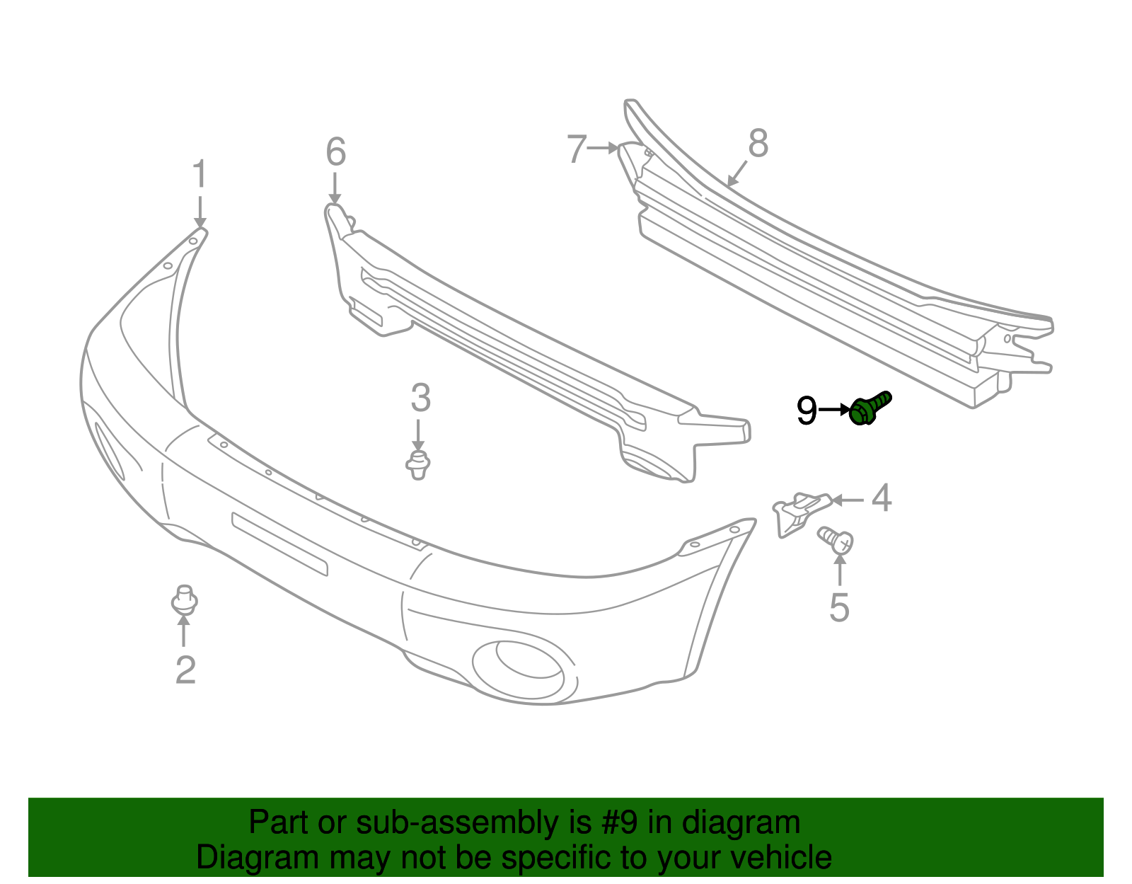 901000290 - Reinforcement Pilot Bolt 2004-2008 Subaru Forester | Subaru ...