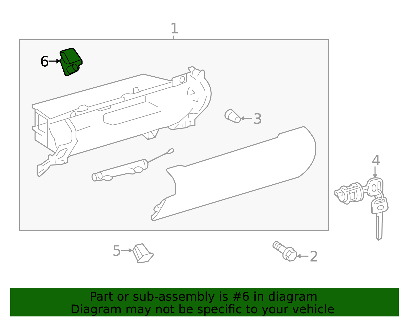 2012-2014 Toyota Camry Glove Box Latch 55560-06110-B0 | MotorMotor