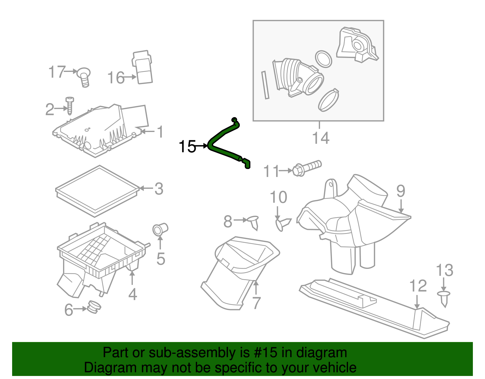 2010-2016 Buick LaCrosse Positive Crankcase Ventilation (PCV) Tube ...