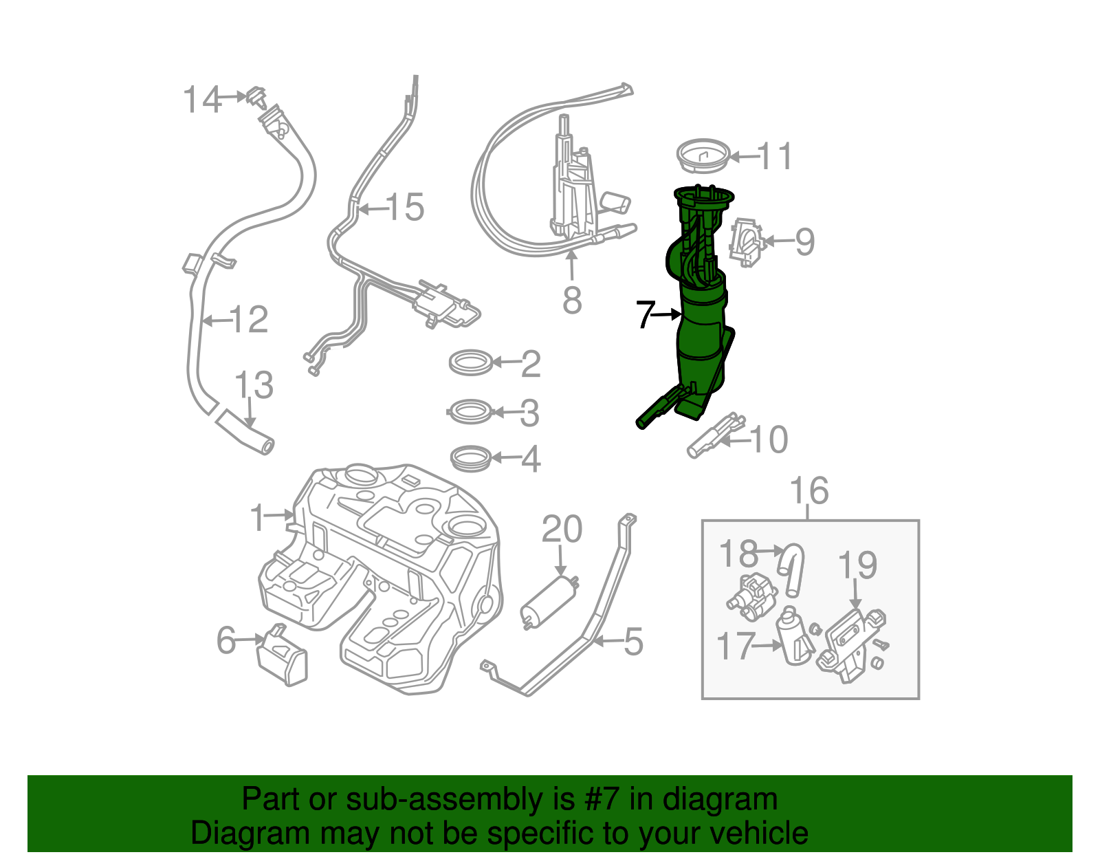 2006-2009 Land Rover Range Rover Fuel Sender Unit WGC500150 | OEM Parts ...