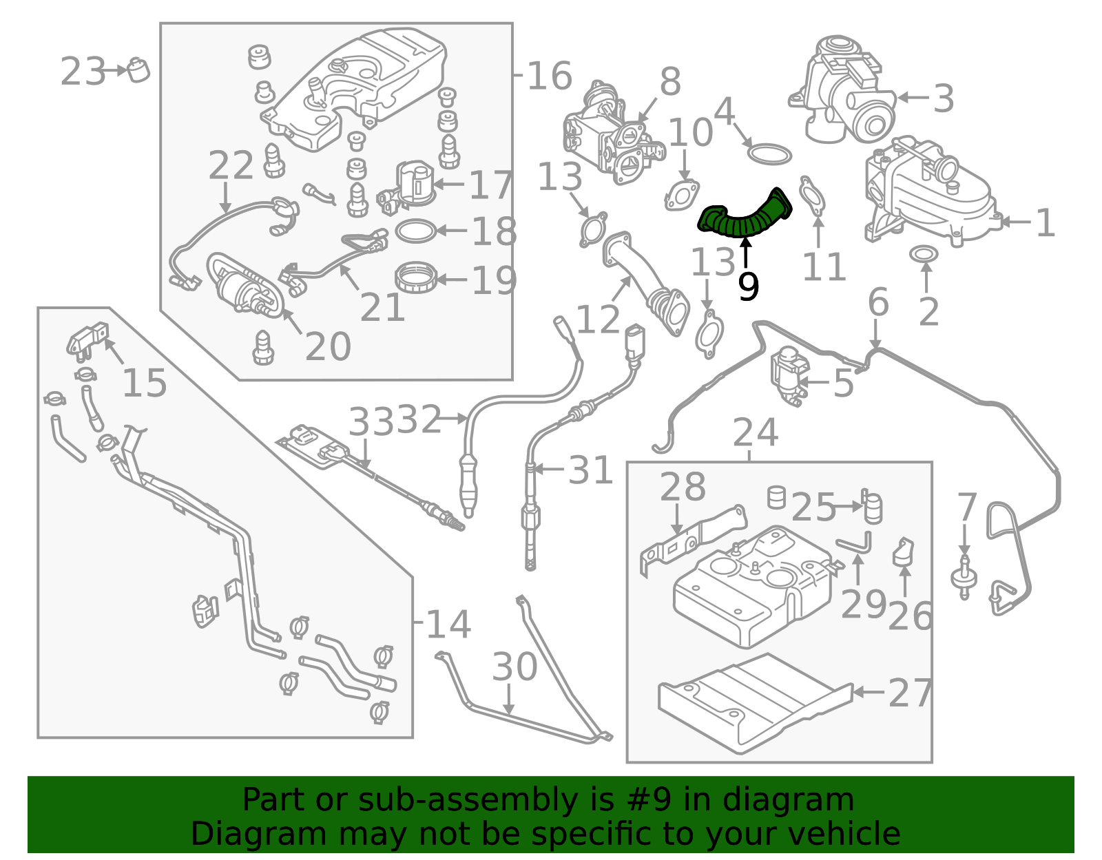 Genuine Audi 059-131-534-J | Exhaust Gas Re-Circulation (Egr) Tube ...