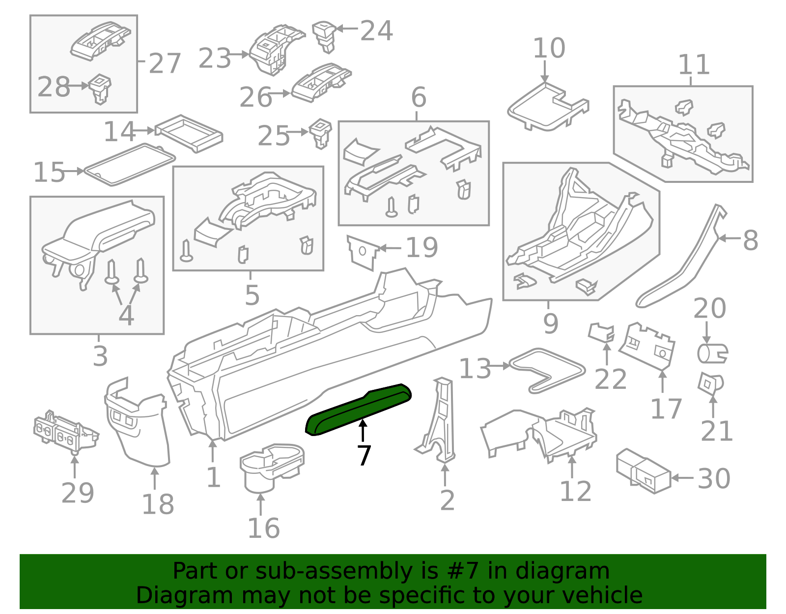 83411-TBA-A11ZA - 2016-2021 Honda Civic - Armrest Assembly R Console ...