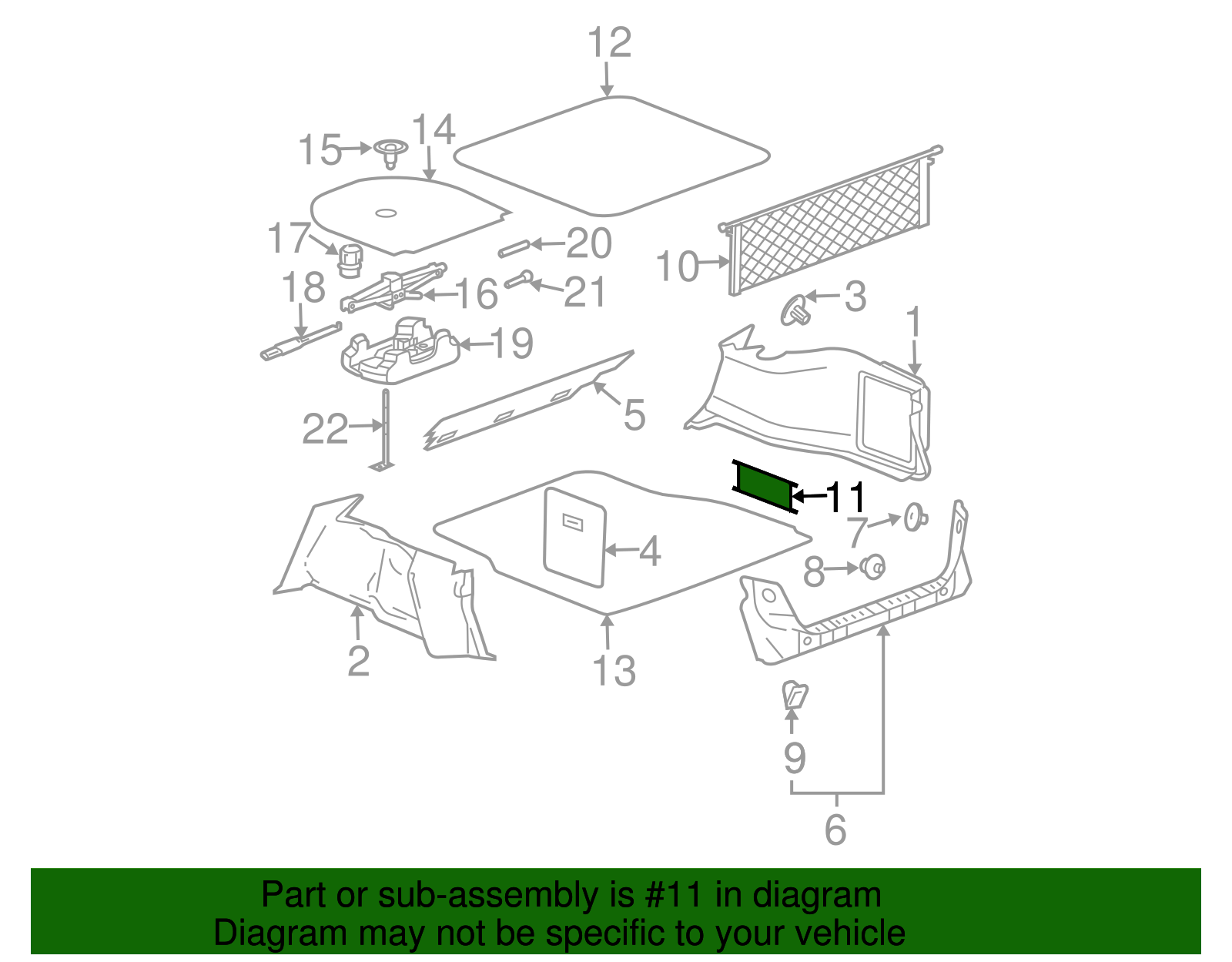 2004-2008 Pontiac Grand Prix Cargo Net 10322187 | Capital Chevy Parts