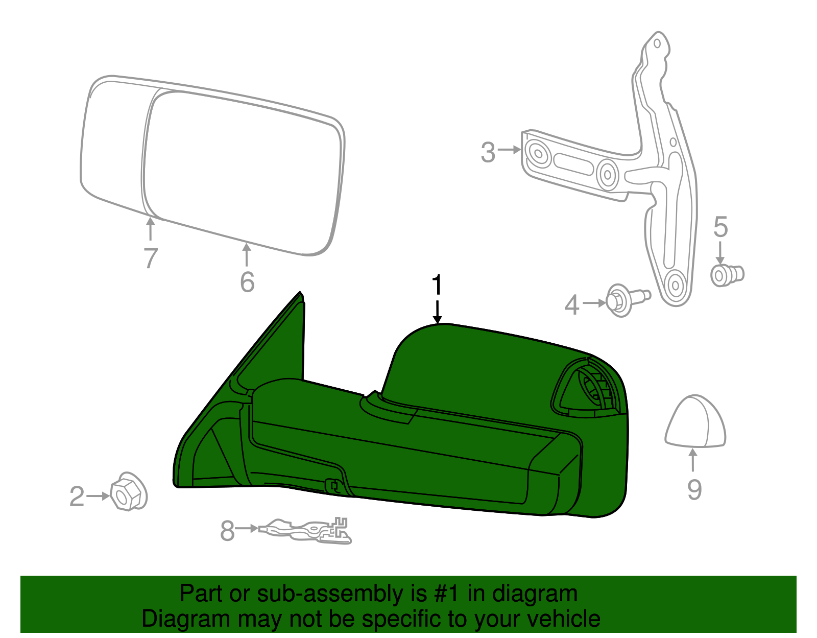 2013-2024 Ram Mirror 68462859AA | Mopar Parts Canada