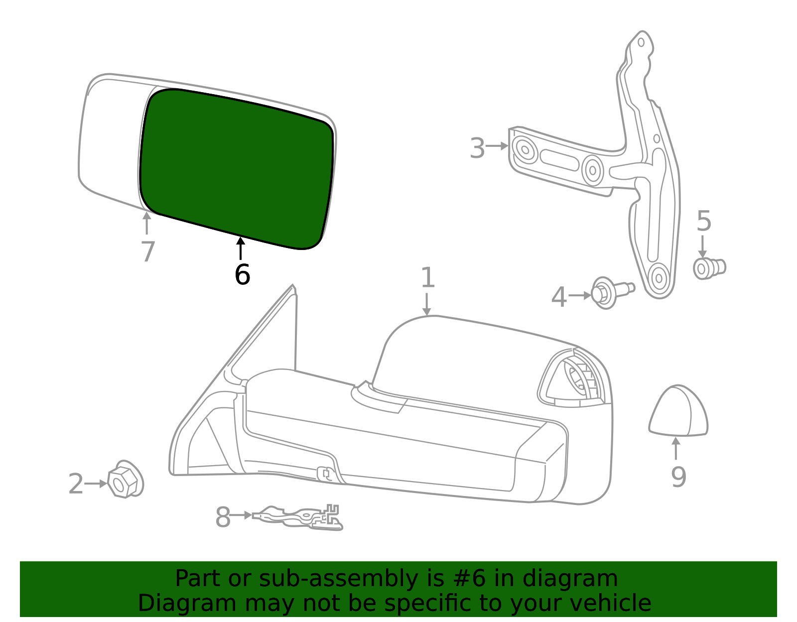 2010-2021 Mopar Mirror Glass 68067726AA | Mopar Parts Canada
