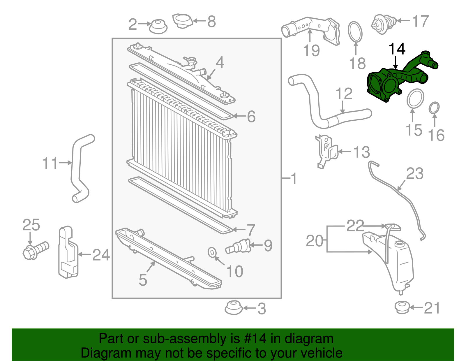 2007-2018 Lexus Thermostat Housing 16323-31040 | OEM Parts Online