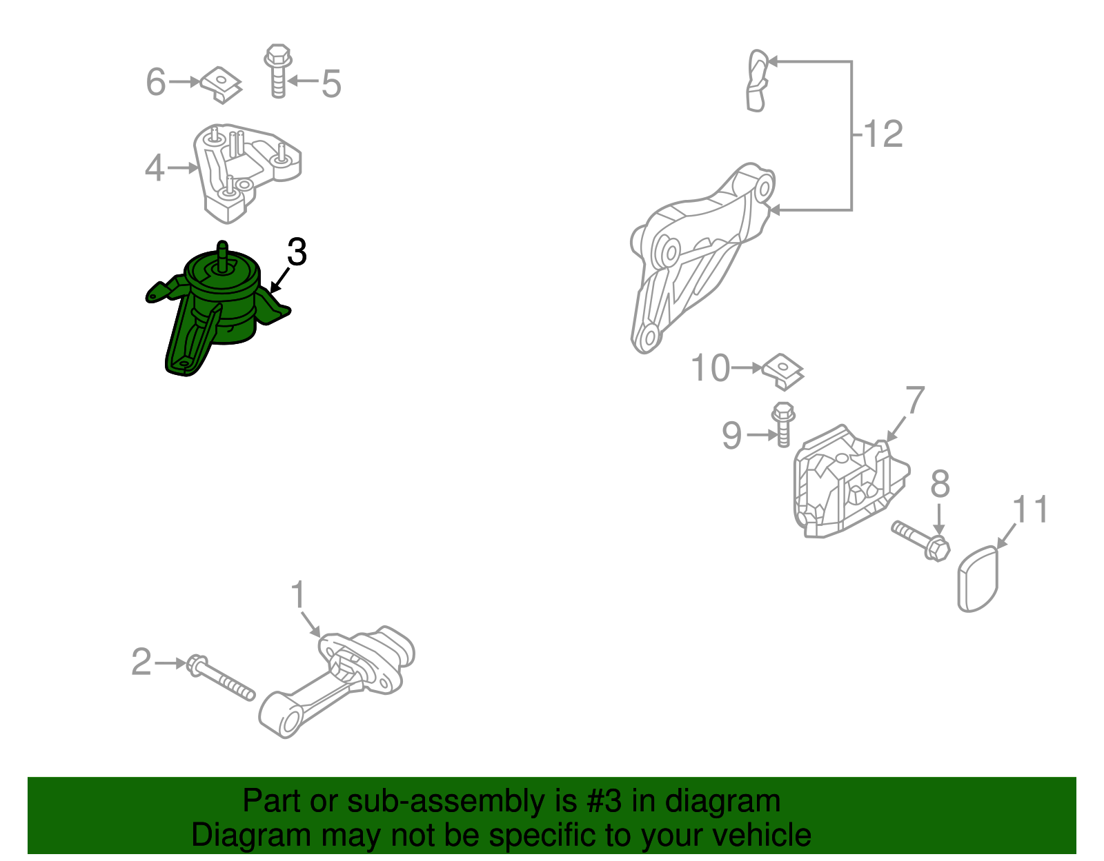 Genuine Front Mount for 2015-2017 Hyundai Sonata | Part# 21810-C1020 ...