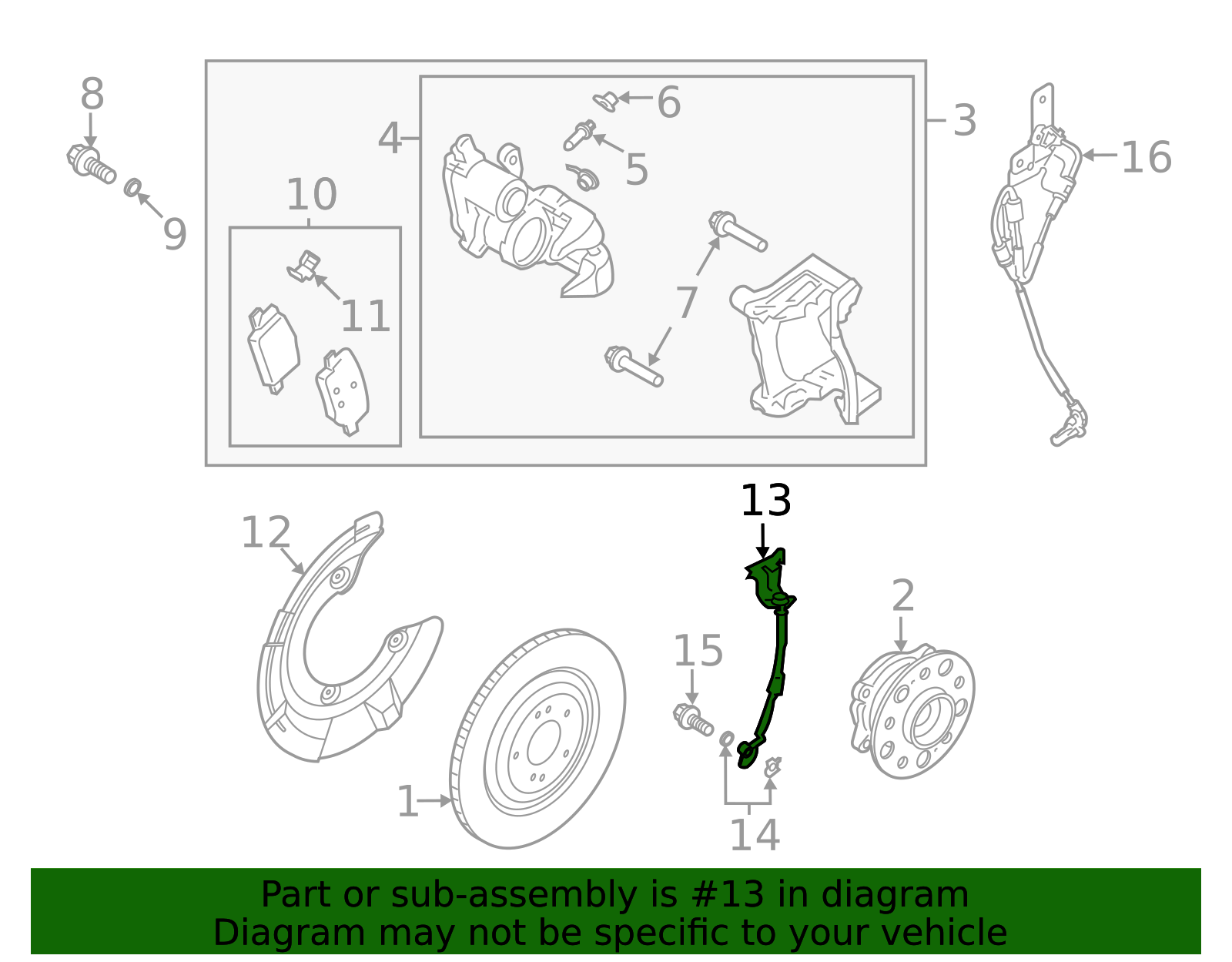 58738-T6000 - 2021-2024 Genesis GV80 - Brake Hose | Hyundai Parts Express