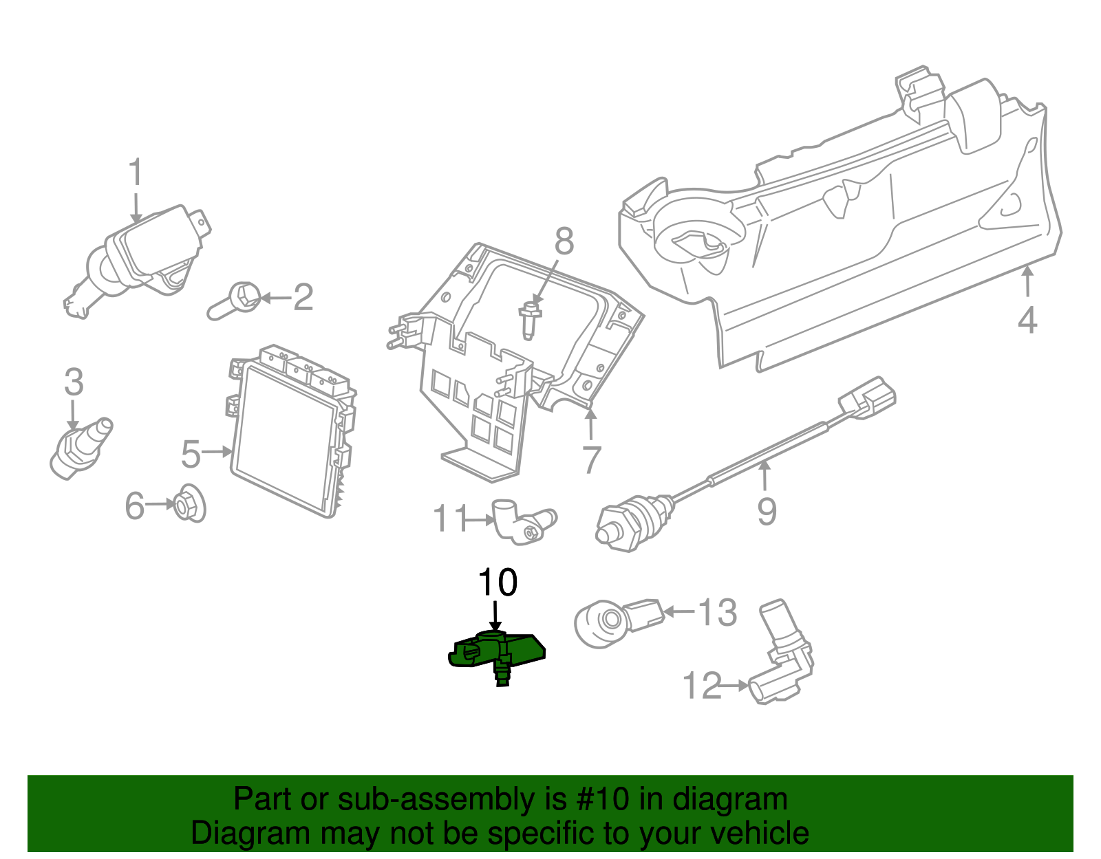2010-2024 Jaguar Pressure Sensor AJ813840 | OEM Parts Online