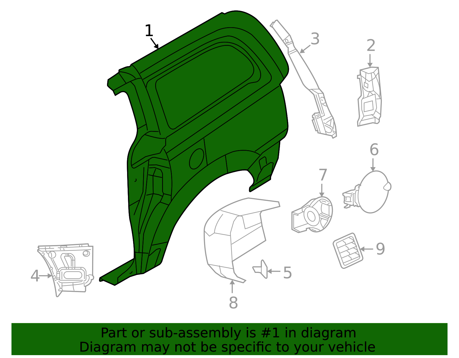 2008-2020 Mopar Side Panel 04894756AI | Mopar Parts Canada