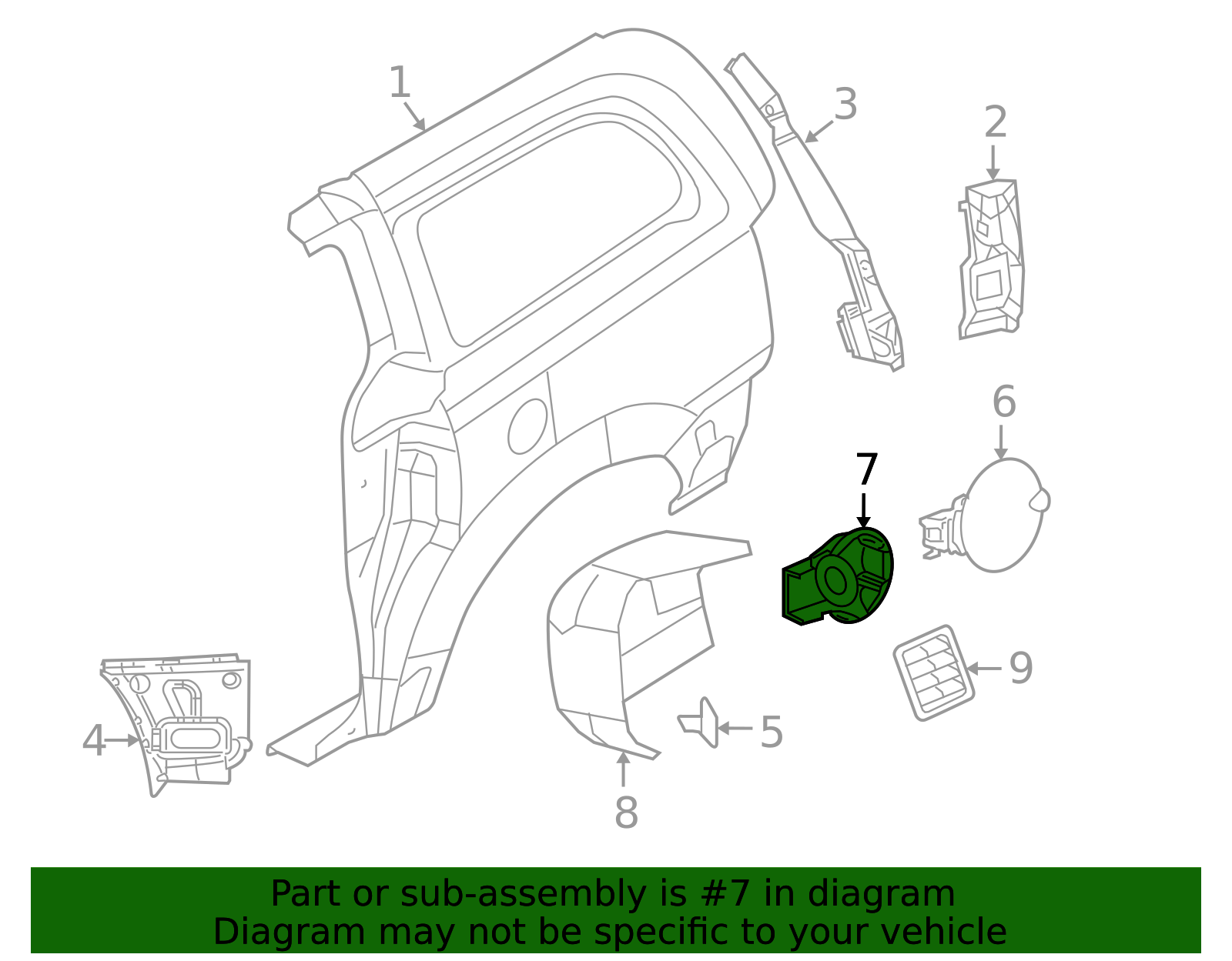 2008-2020 Mopar Fuel Pocket 05020852AB | Mopar Parts Canada