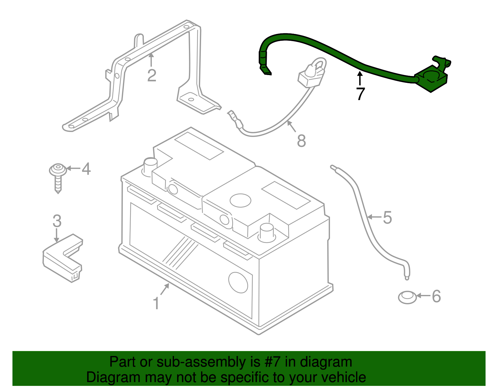 2014-2018 BMW Positive Cable 61-12-9-321-005 | BMW Parts Online Hub