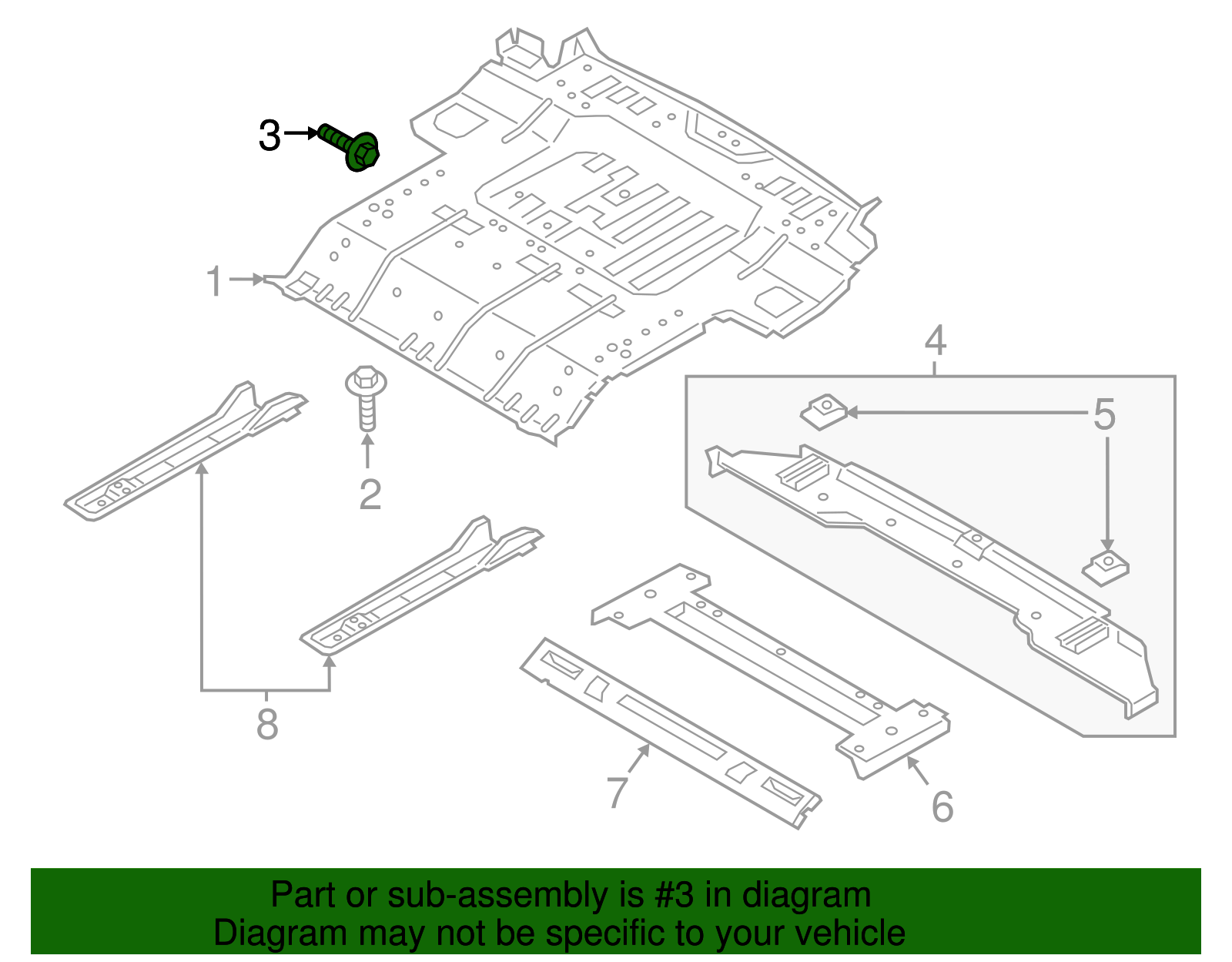 2015-2025 Ford Truck Cab Back Panel Rivet W790377-S900 | OEM Parts Online