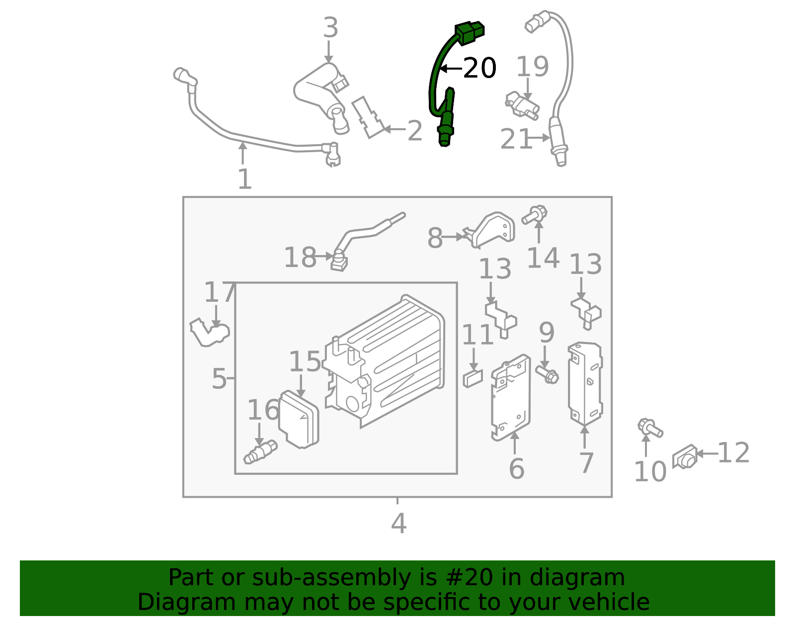 2010-2011 Ford F-150 Oxygen Sensor 8F9Z-9F472-E | OEM Parts Online