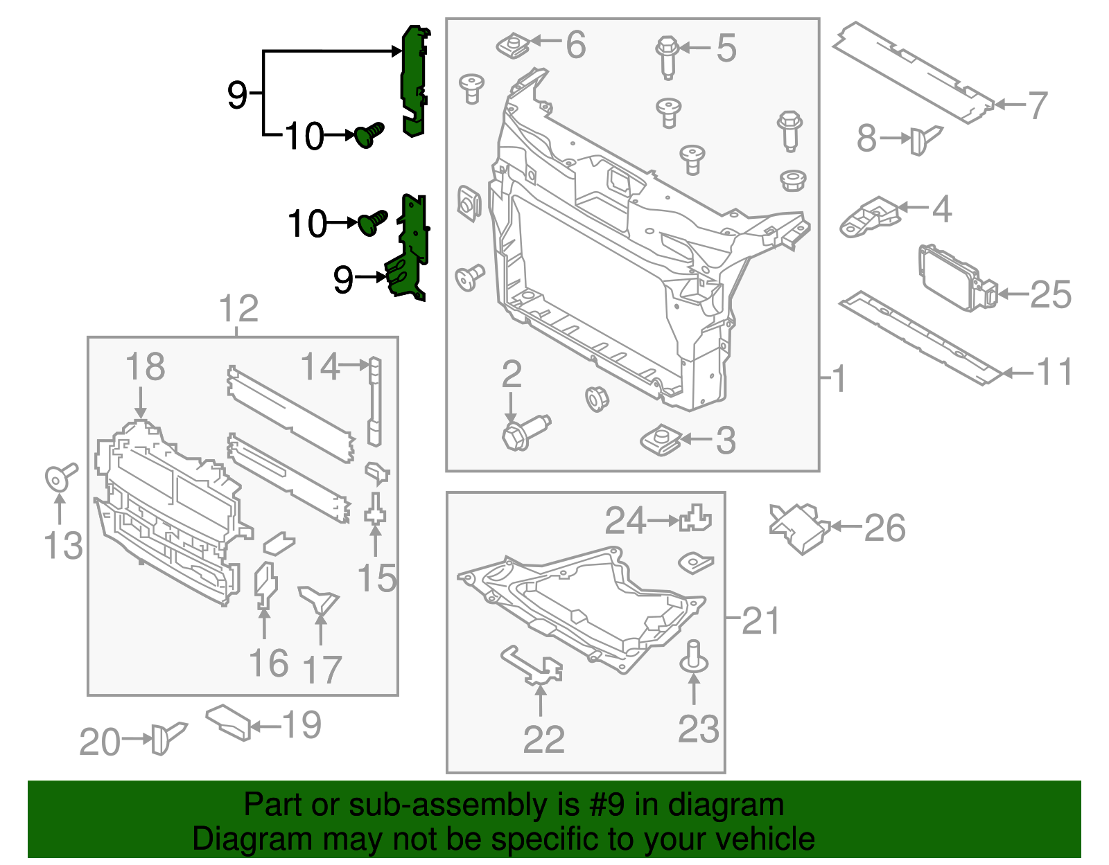 2016-2019 Ford Explorer Radiator Support Baffle FB5Z-8310-D | Ford OEM ...